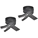Amazon.com: Sawoake 2PCS #5 25 Inch Separating Jacket Zippers for Sewing Coats Jacket Zipper ...