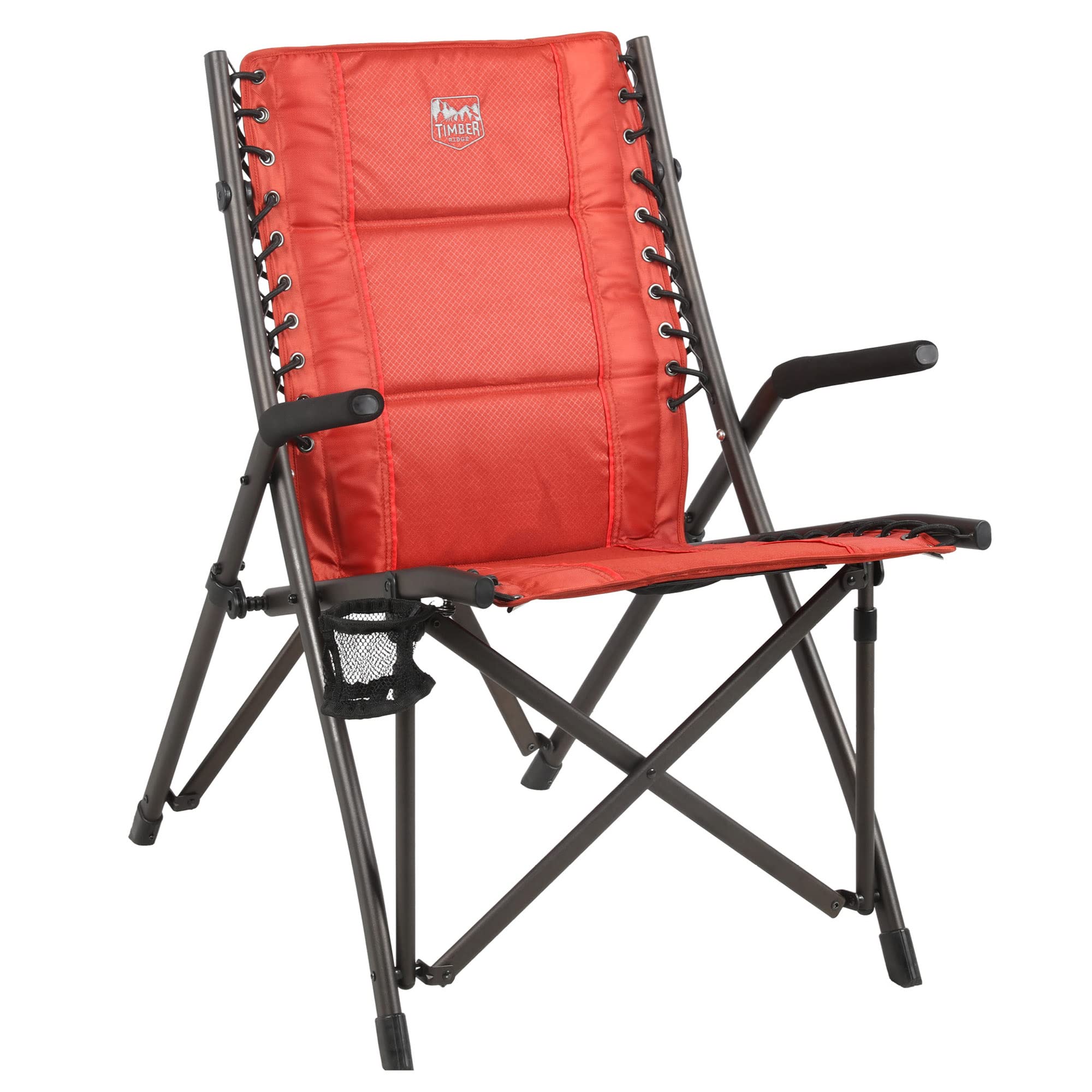 TIMBER RIDGE Bungee Folding Camping Chairs for Adults, Heavy Duty ...