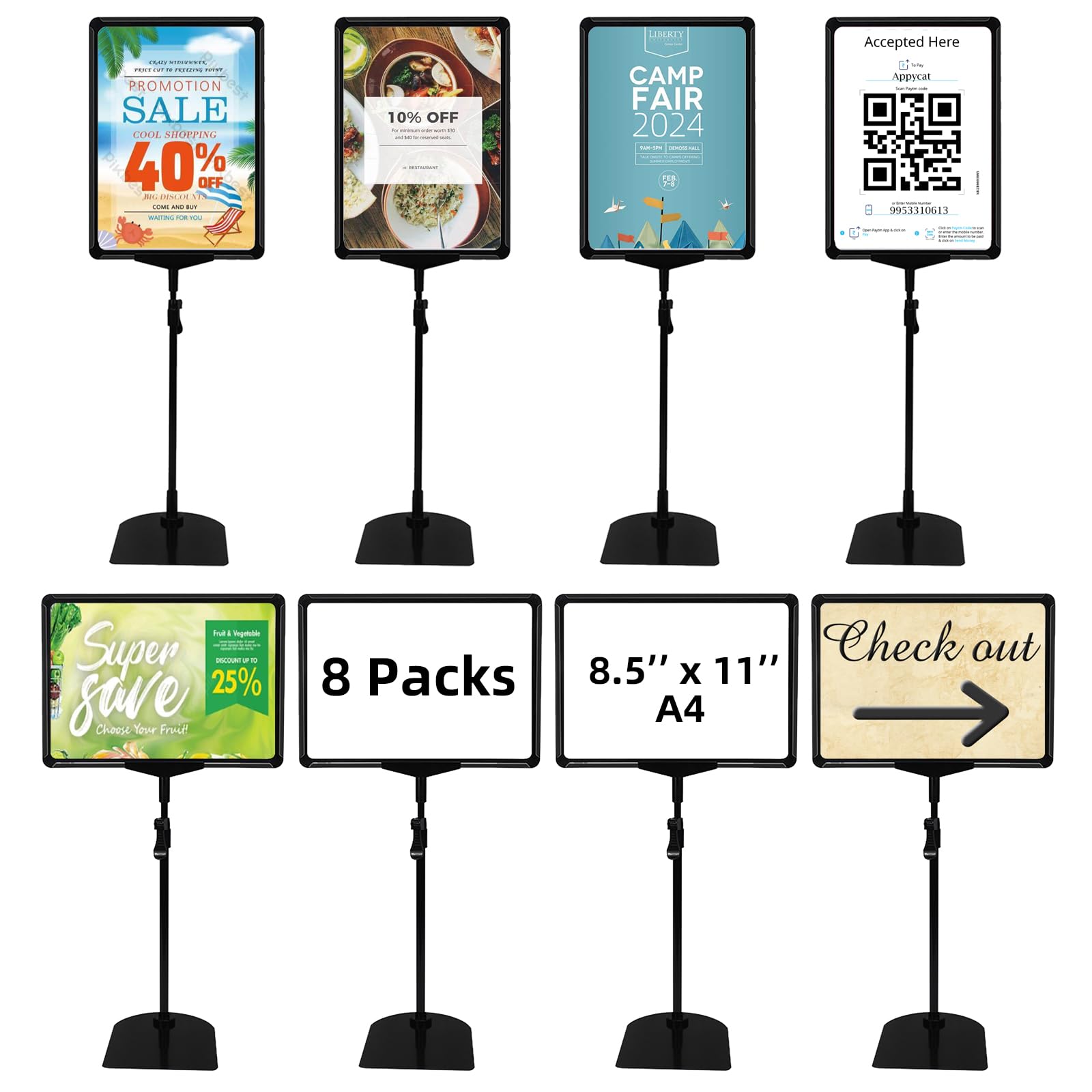 Sign Holder Stand,Sign Stand for Display,Adjustable Sign Holders For ...