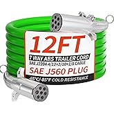 Amazon.com: PlugSaf 7 Way Coiled Trailer Cord 15 FT ABS Heavey Duty ...