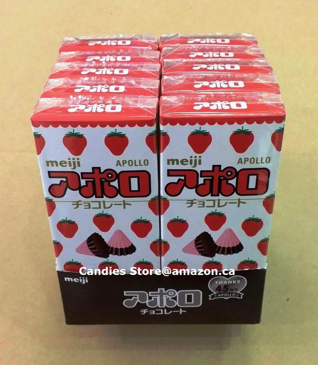 MEIJI Apollo Strawberry Milk Chocolate (Box / 10 pcs): Amazon.ca: Grocery