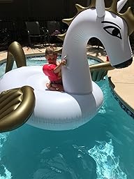 Amazon.com: Jasonwell Giant Inflatable Pegasus Pool Float with Rapid ...