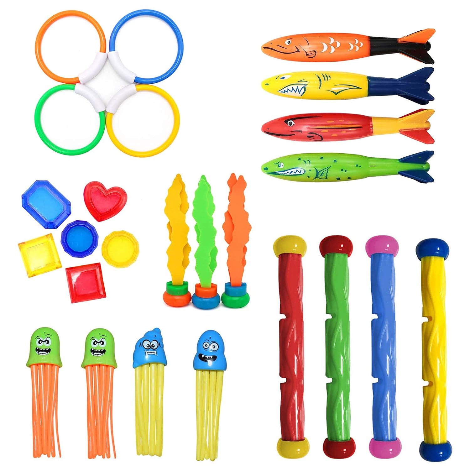 Diving Toys for Pool, Underwater Swimming Pool Diving Toys for Kids ...