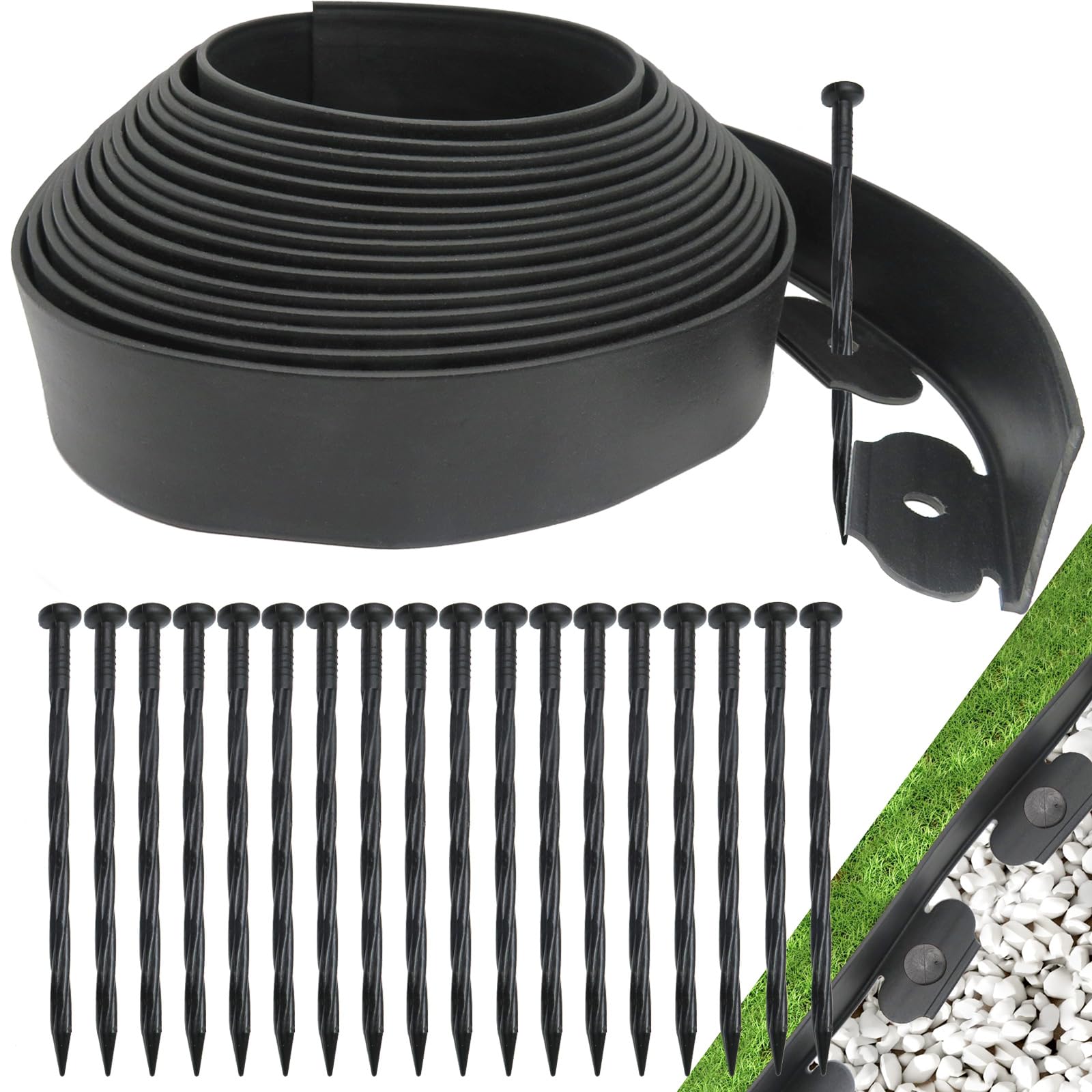 Landscape Edging Border, Plastic Edging for Landscaping, Garden Edging ...