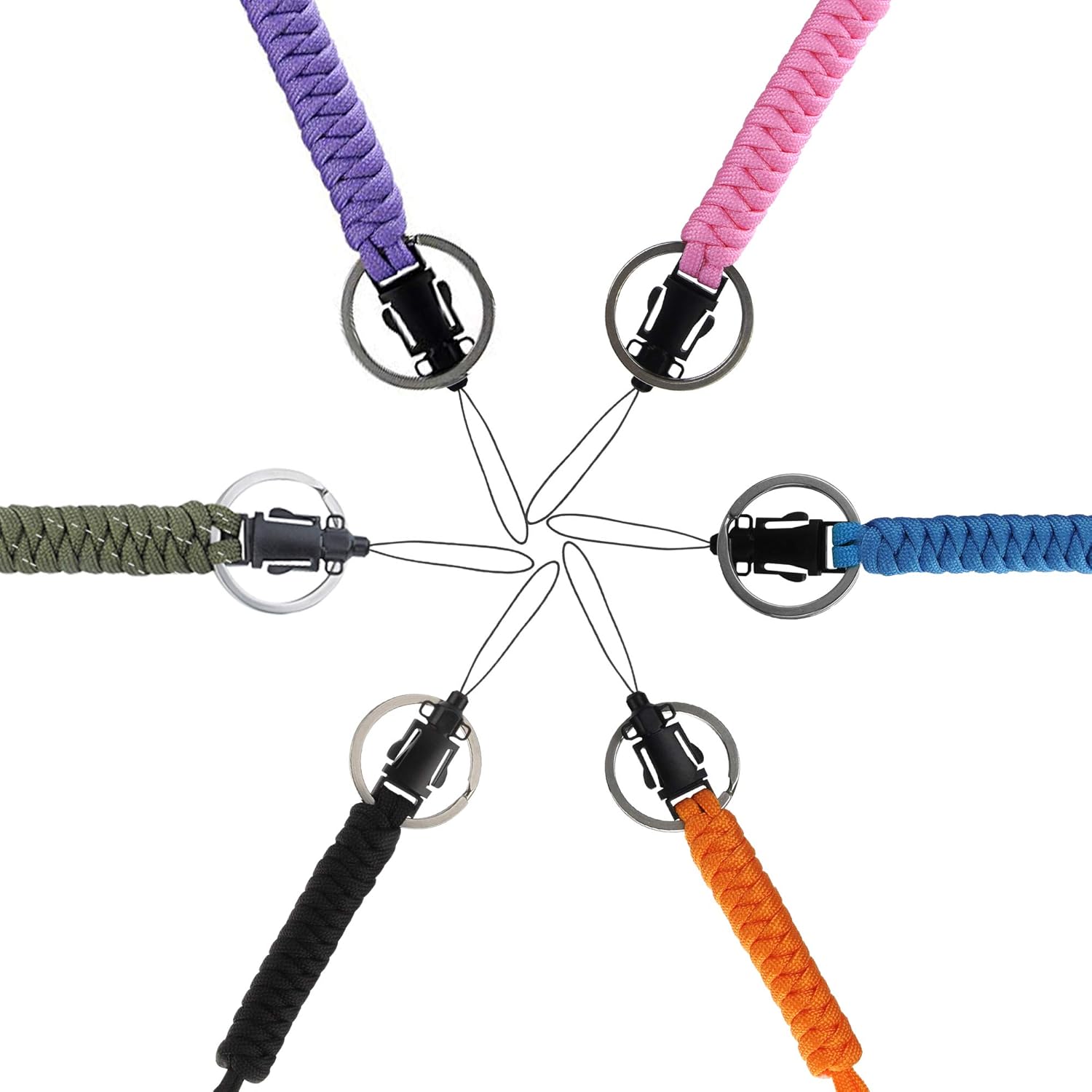 Amazon.com: BRAVESHINE Paracord Lanyard - Military Grade Neck Lanyards ...