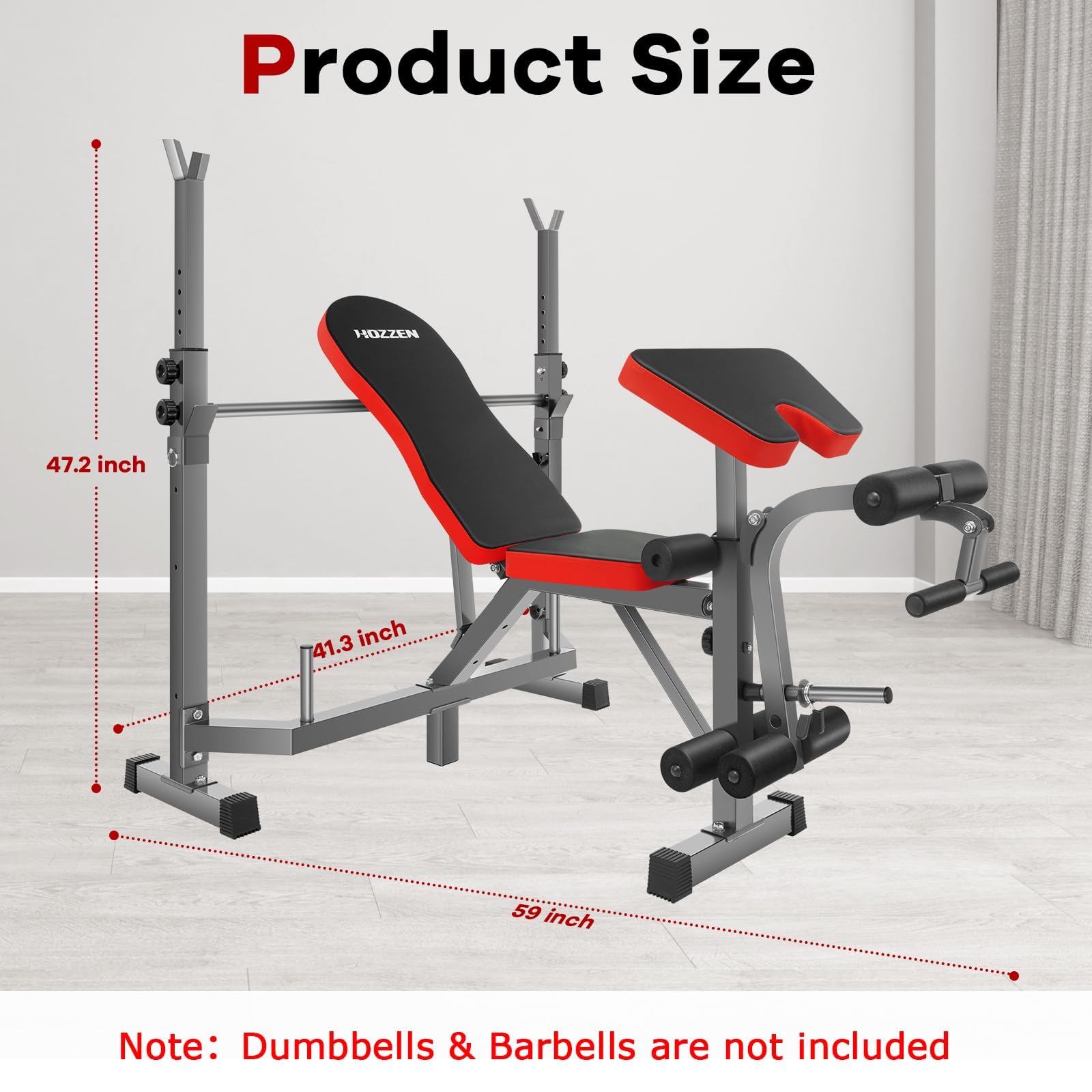 Mua Hozzen 6-in-1 Weight Bench Set Olympic Workout Bench 660LB ...