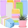 Amazon.com: 100 Pieces 4 Inch Flower Pots Square Plants Nursery Pot ...
