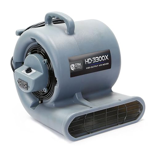 Air Mover Carpet Floor Dryer 3 Speed 1/3 HP Blower Fan with 2 GFCI ...