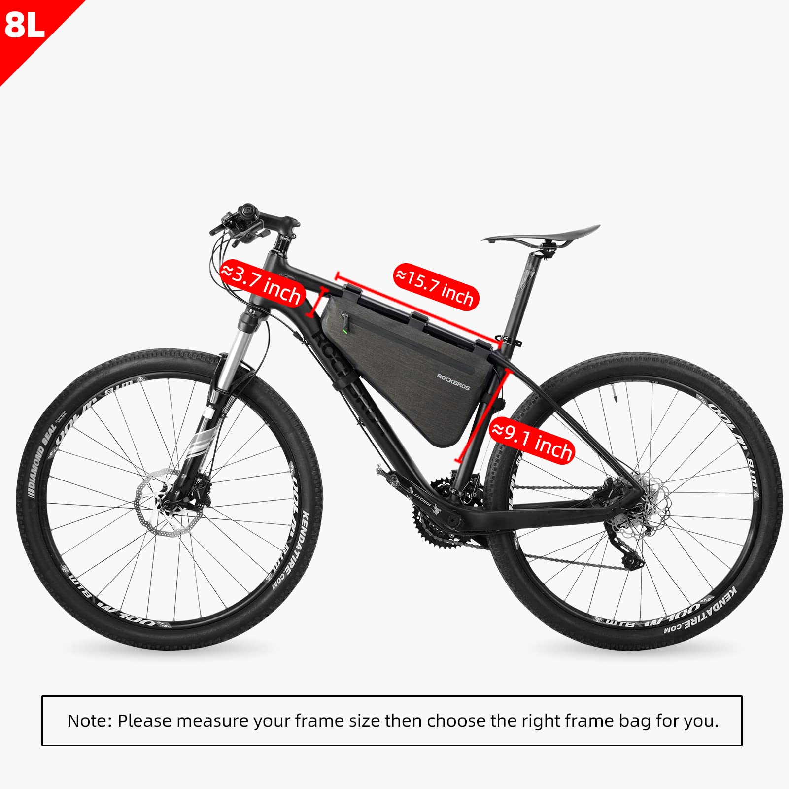 Mua ROCKBROS 8L Bike Bicycle Frame Bag Waterproof Bikepacking Bike Bag ...