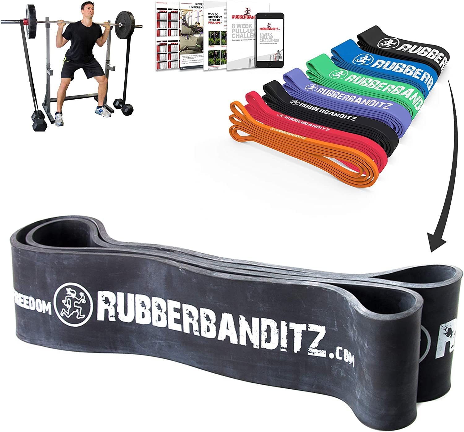 Mua Pull Up Assist Resistance Bands by Rubberbanditz | Heavy Duty Loop ...