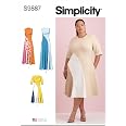 Amazon.com: Simplicity Women's Fitted Color Block Dress Sewing Pattern ...