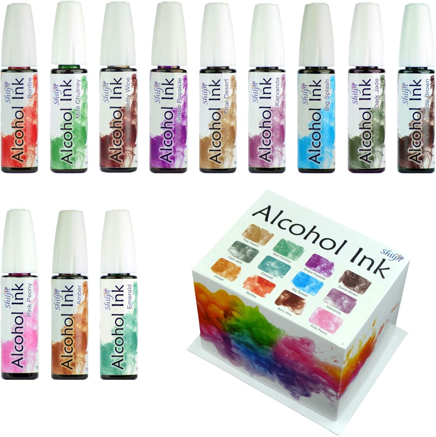 Shilpi Alcohol Ink Pack of 12 - Set 5: Amazon.in: Home & Kitchen