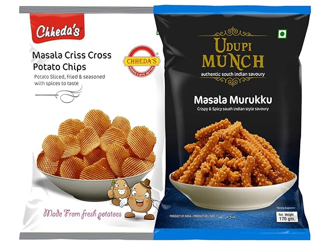 Chheda's Combo Pack - Masala Potato CRIS Cross Chips 170g - Masala ...