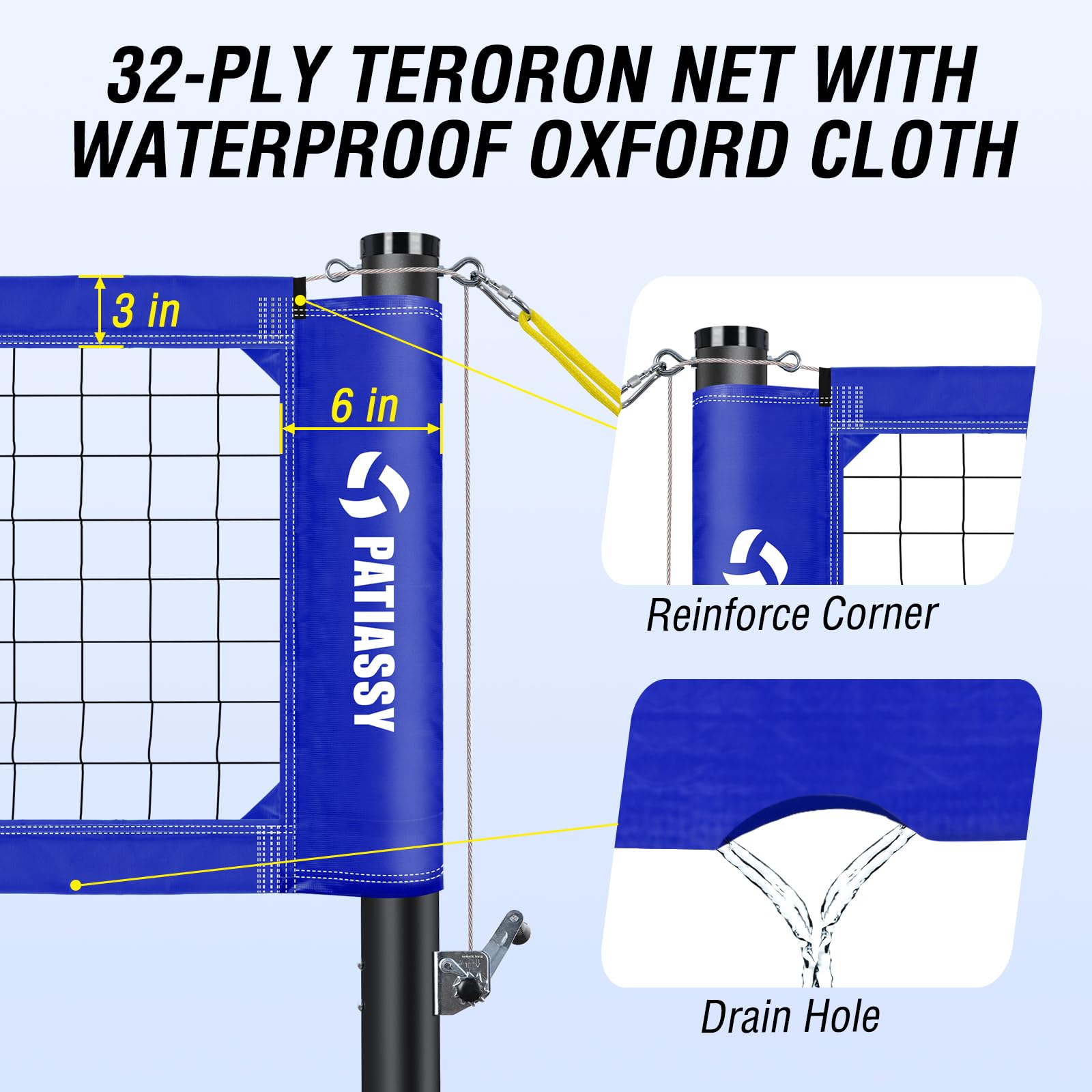 Mua Patiassy Professional Volleyball Net for Backyard with Adjustable ...