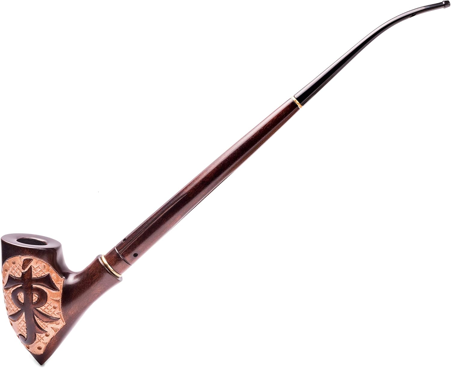 Dr Watson – 13.4″ Extra Long Churchwarden Wooden Tobacco Smoking Pipe ...