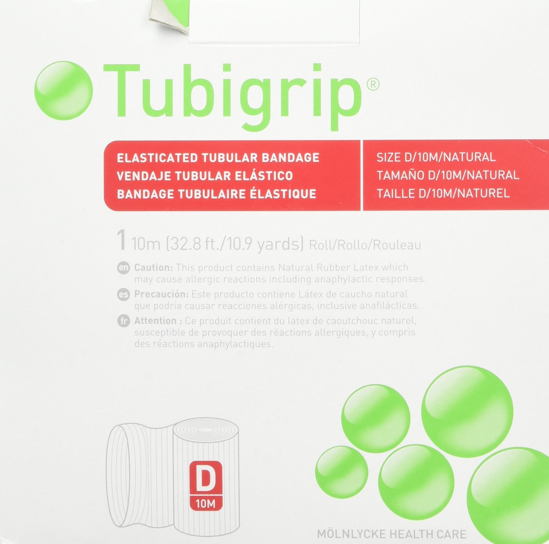 Amazon.com: Molnlycke Tubigrip 10M Size E Lrg Ankle Med Knee Small ...