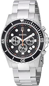 Amazon.com: Bulova Mens Chronograph Solar Powered Watch with Stainless ...