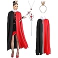 Amazon.com: Toulite 5 Pcs Queen Adult Costume Kit with Shiny Crown Red ...