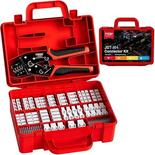 PEBA JST Crimping Tool 32-20AWG, 18 Types 2.5mm JST XH Connectors Kit ...