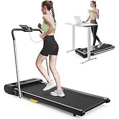 UREVO Foldable Treadmill with Auto Incline, 2.5 HP Under Desk Treadmill ...