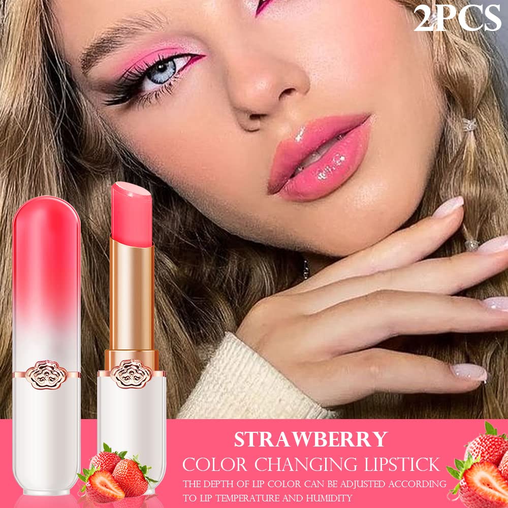 Mua evpct 2Pcs Strawberry Tinted Lip Balms PH Lip Color Changing ...