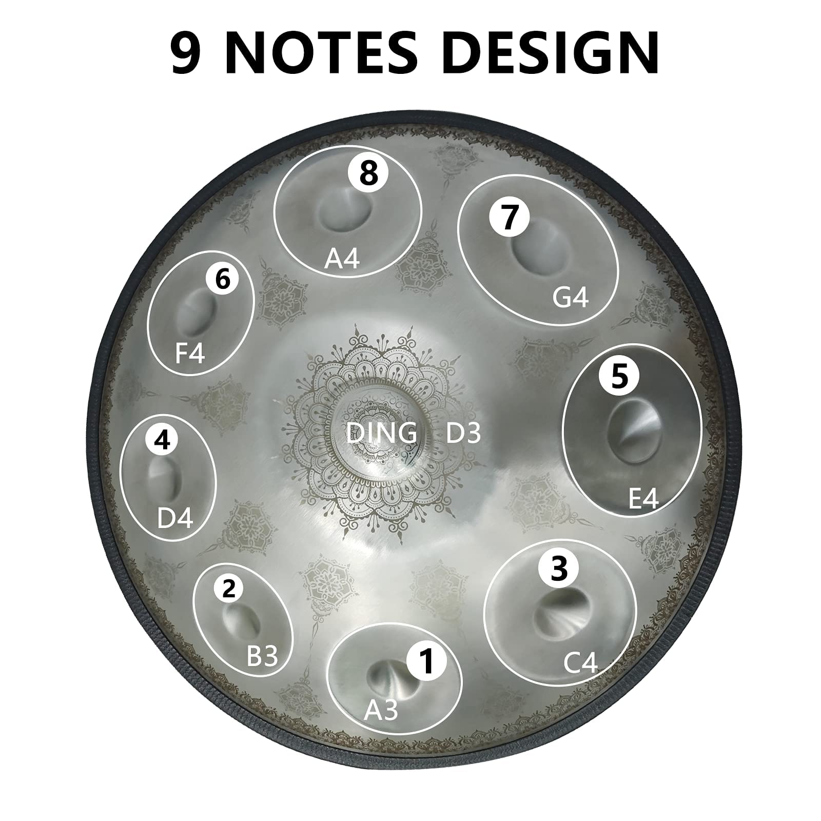 Mua REEKIO HANDPAN, Handpan Drum Instrument in D Minor 9 Notes 22 ...