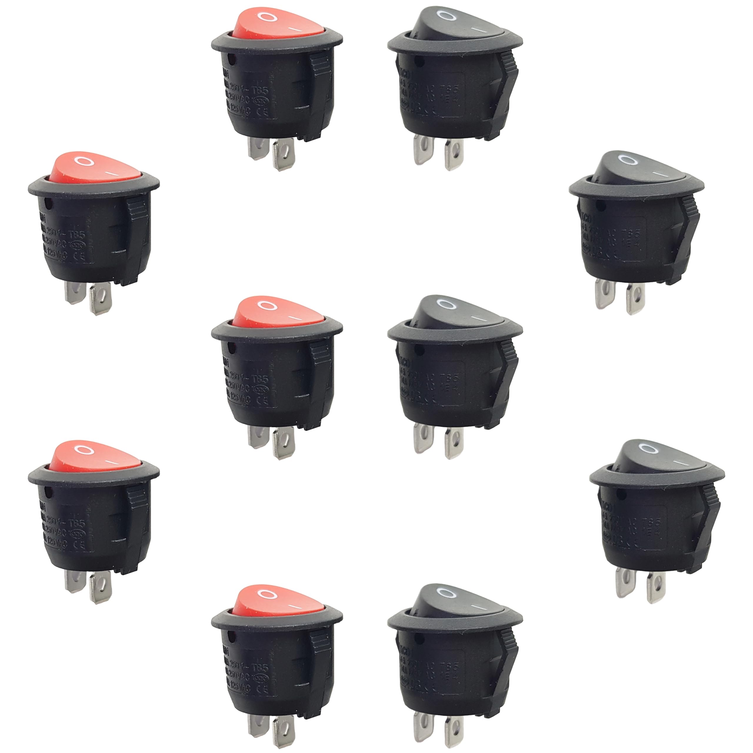 Diyables Onoff Rocker Switch For Arduino Esp32 Esp8266 Raspberry Pi Round Shape Black And