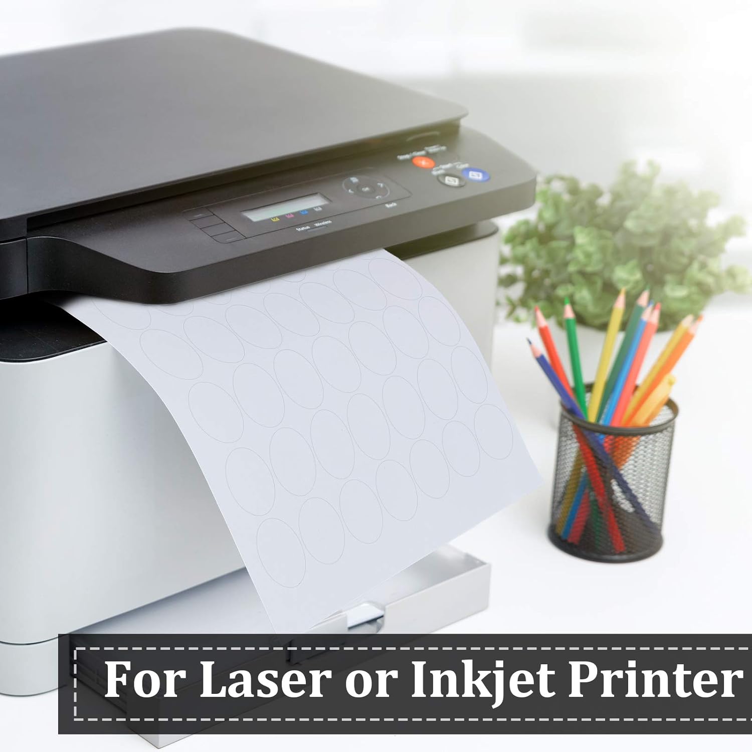 10 Sheets Printable Round Stickers A4 White Circular Stickers Pricing ...