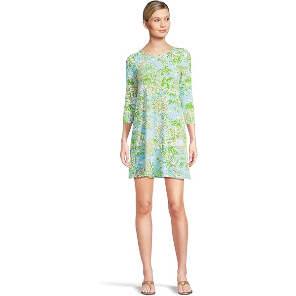 Lilly Pulitzer Womens Jannie V-Neck 3/4 Sleeve Multi Let It Gogh