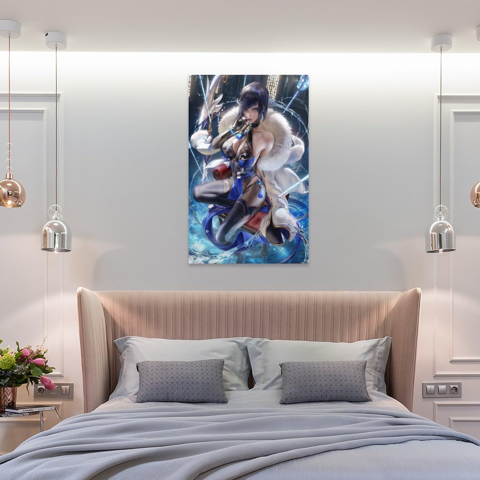 GS Impact Anime Posters Yelan Girls Game Aesthetic Posters Canvas Wall ...