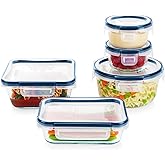 Amazon.com: Pyrex Simply Store 10-Piece Glass Food Storage Set with ...