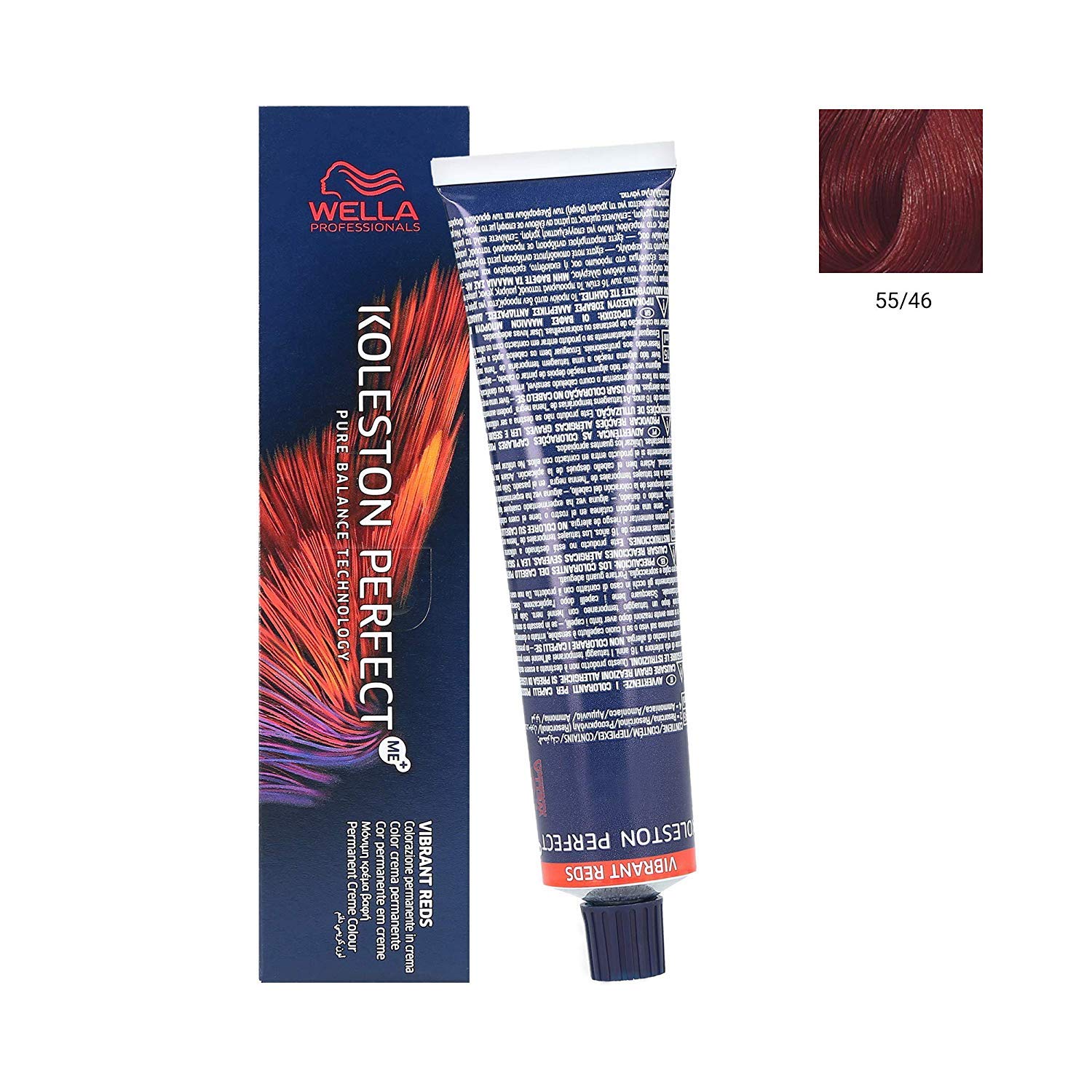 Wella Professionals Koleston Perfect Me + Vibrant Reds P5 55/46 Hellbraun Rot Violett, 60 ml ...