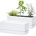 Amazon.com : D'vine Dev 12 Inch Window Box Planter, Rectangle Plastic ...