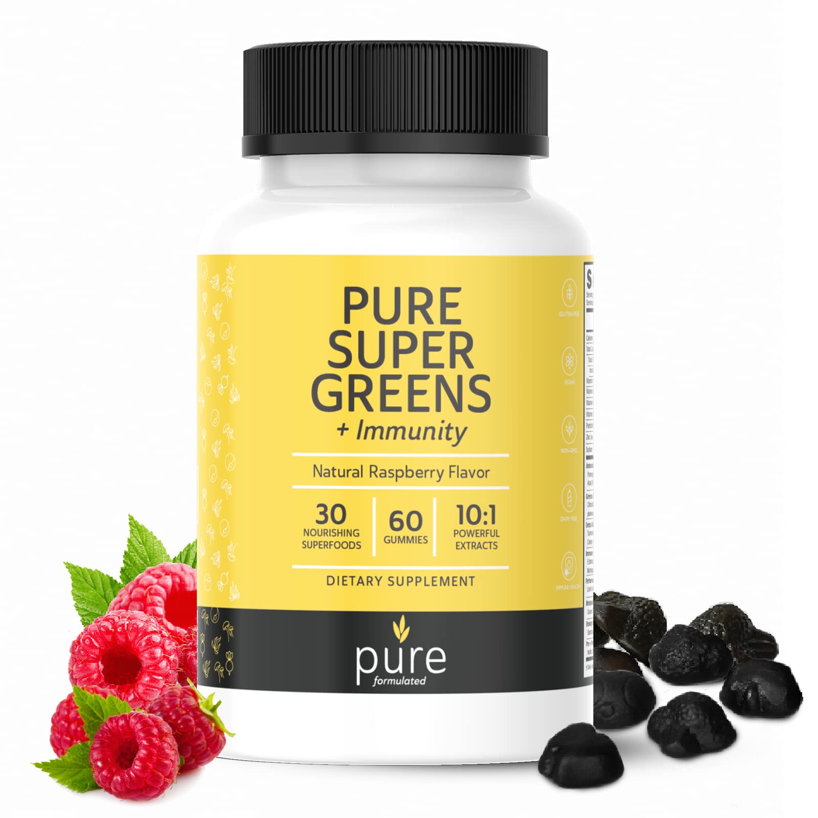 Pure Formulated Super Greens Multivitamin Gummies For Men & Women ...