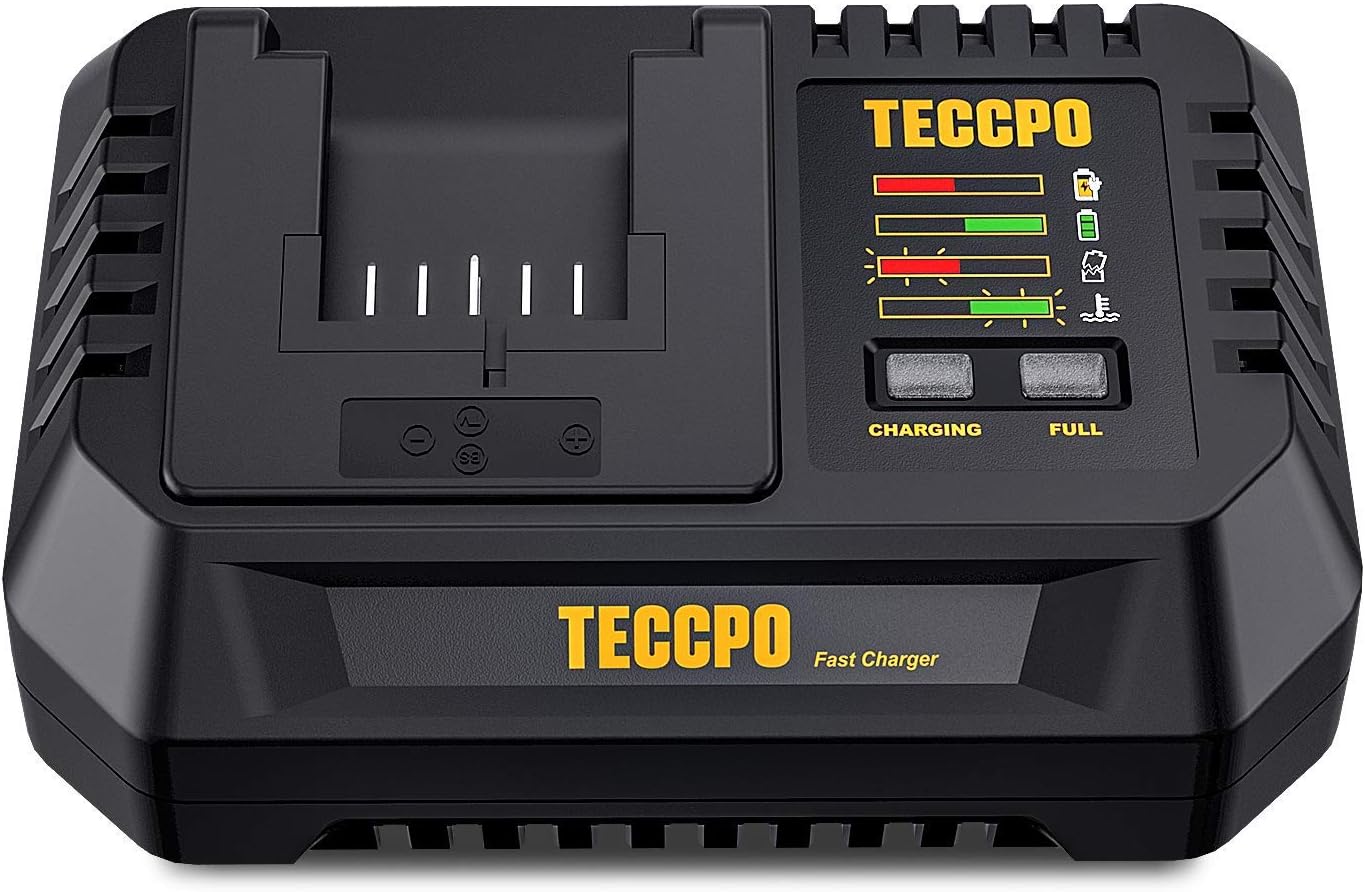TECCPO 4.0A Fast Charger 20V MAX, 30Min Fast Full Charge, for 2.0Ah/4 ...