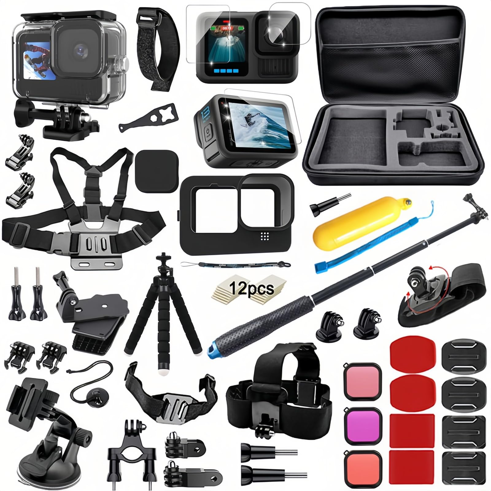 BMUUPY Accessories Kit for Gopro Hero 13 Black Accessory Bundle ...