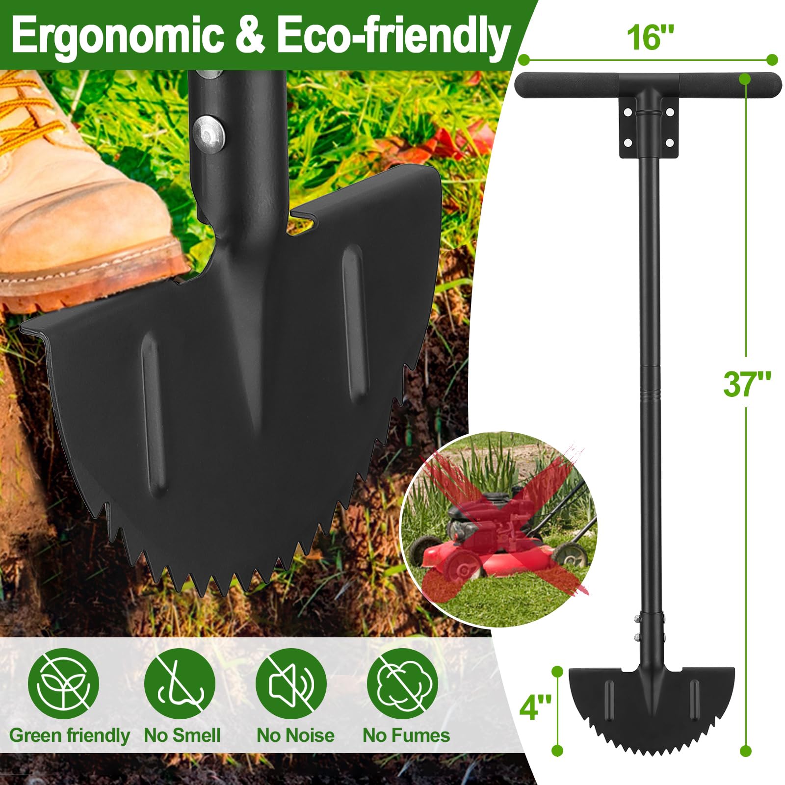 Mua Half Moon Edger, Sharp Saw-Tooth Manuel Edger Lawn Tool with T-Grip ...