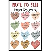 Amazon.com: XMQQLL Note To Self Mental Health Posters Daily Self Care ...