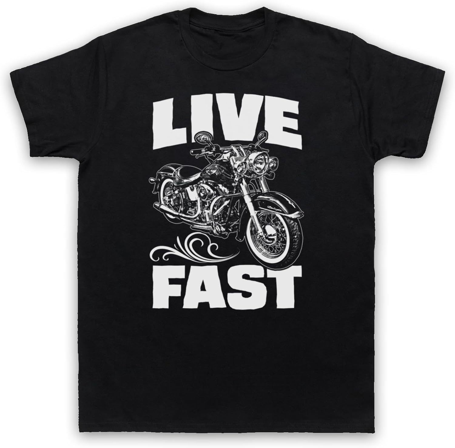 Live Fast Motorbike Mens T-Shirt: Amazon.co.uk: Clothing