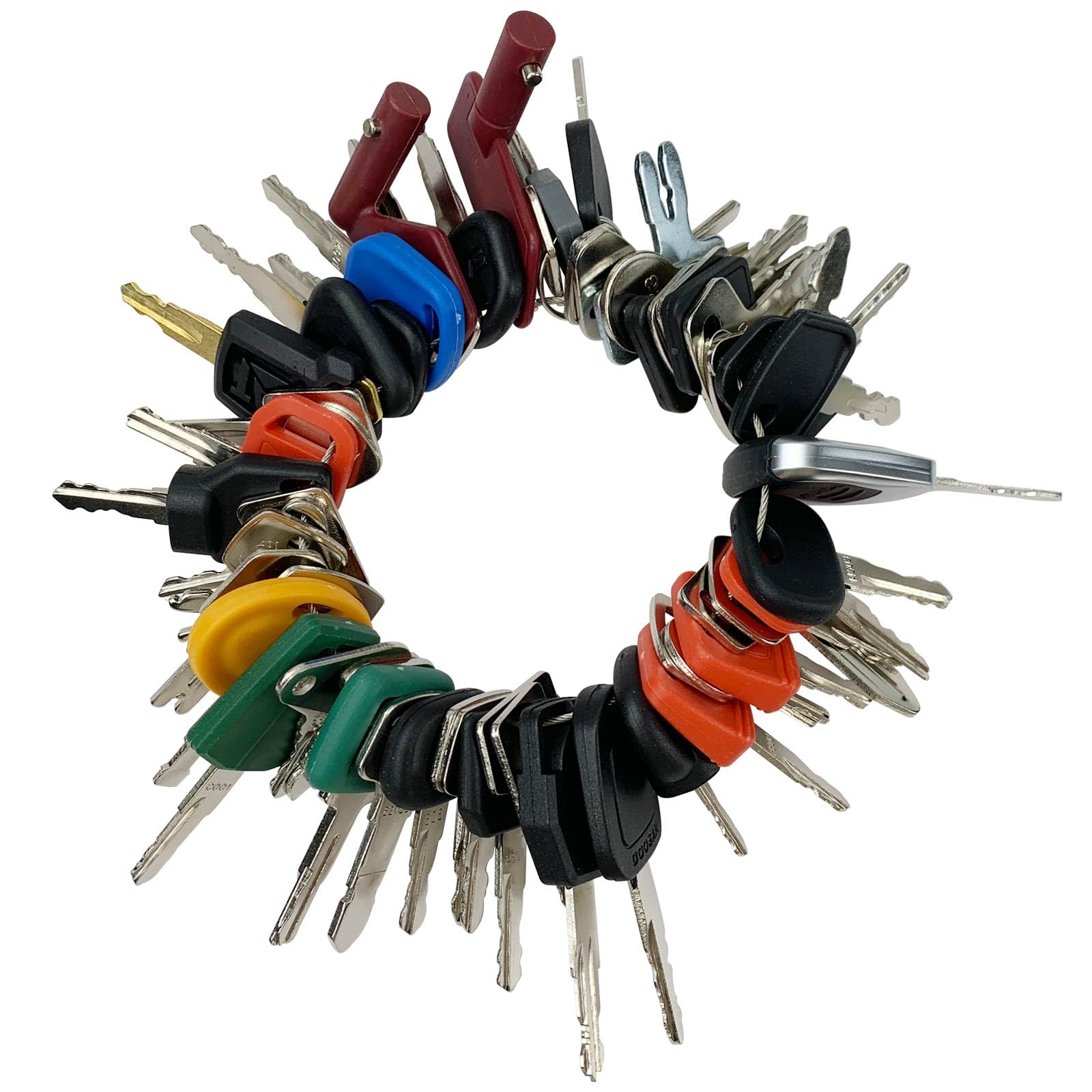 58 Heavy Equipment Keys Master Set for Bob-cat Cater-Pillar Ca-se JD ...