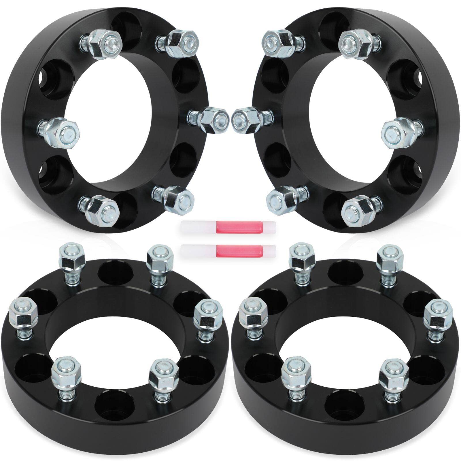 SCITOO 4Pcs 6x5.5 Wheel Spacers 1.5 inch Bore 108mm Studs 12x1.5 6 Lug ...