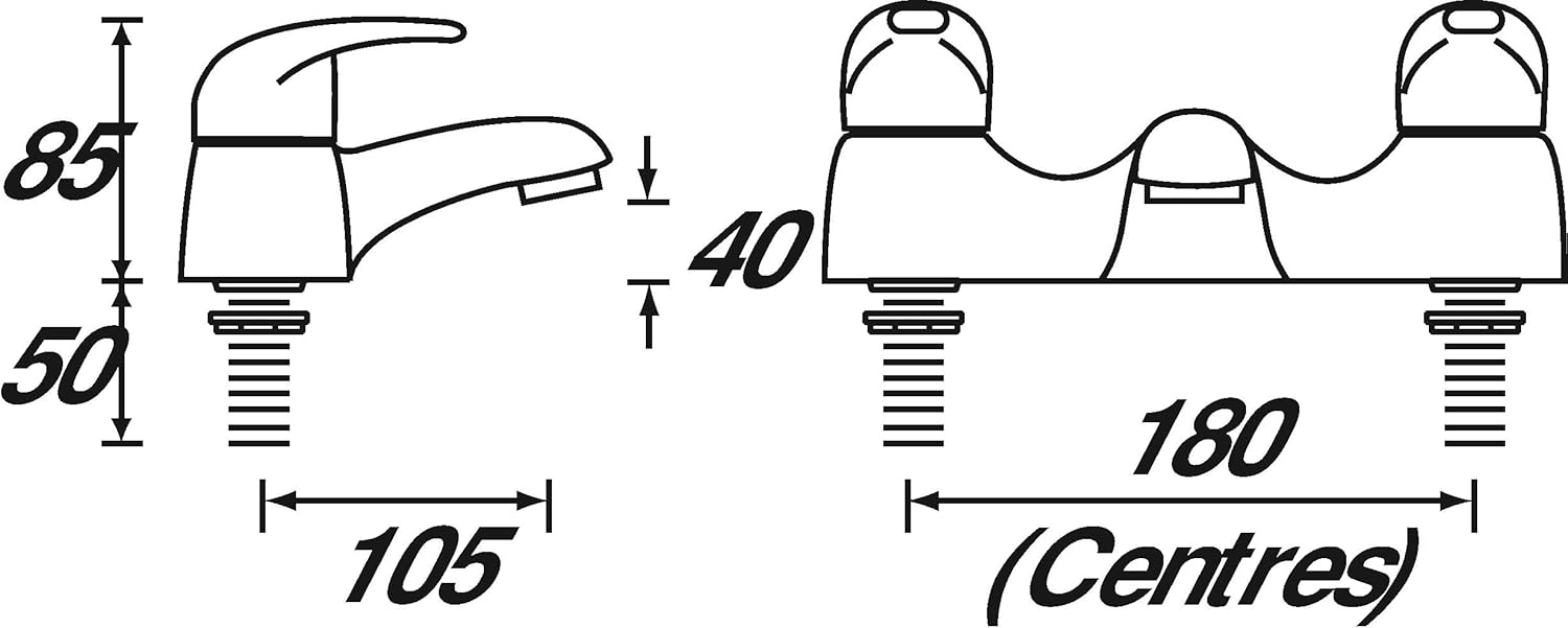 Bristan J BF C Java 2-Handle Bath Filler – BigaMart