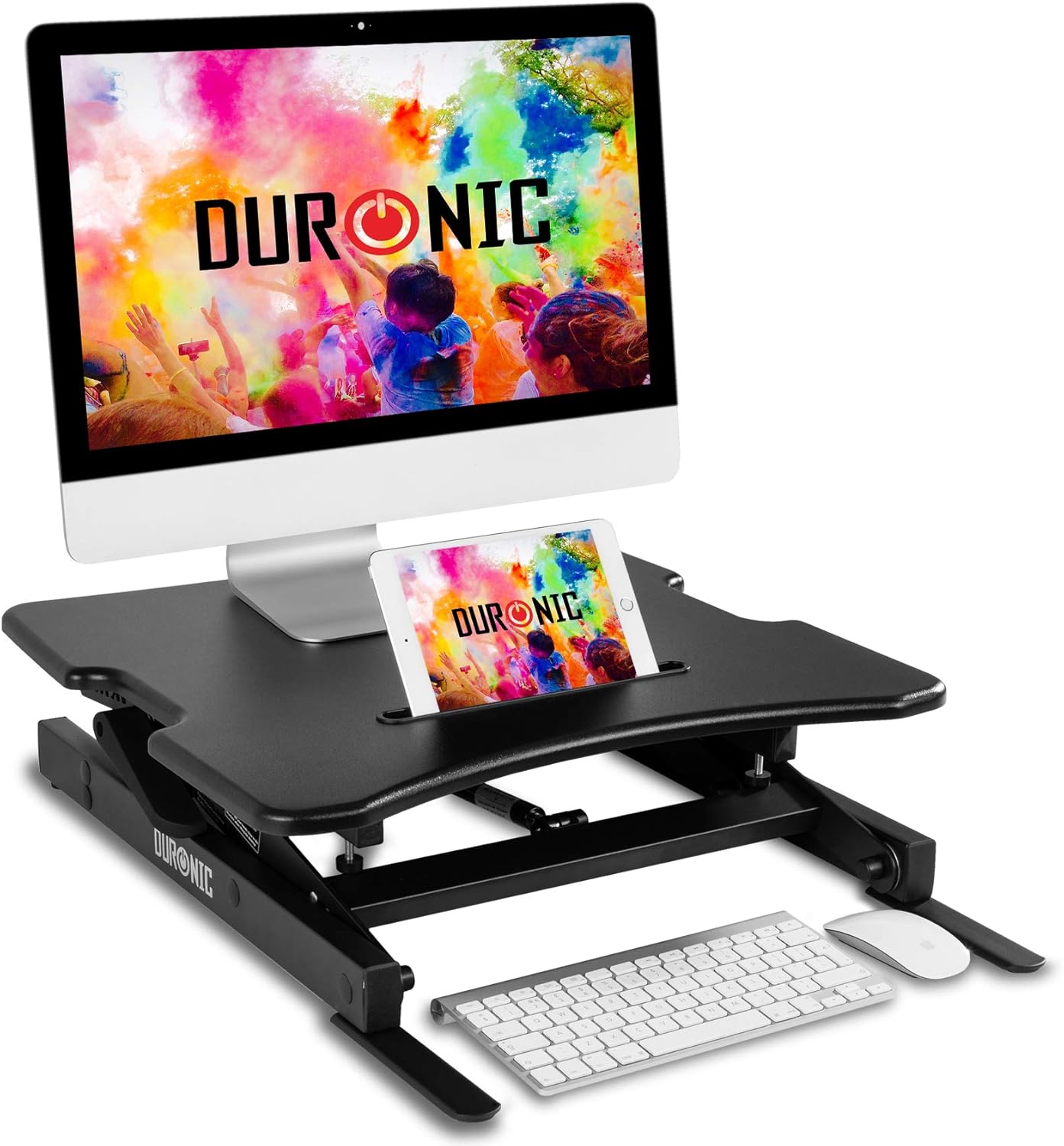 Duronic Sit-Stand Desk DM05D18 | Height Adjustable Office Workstation ...