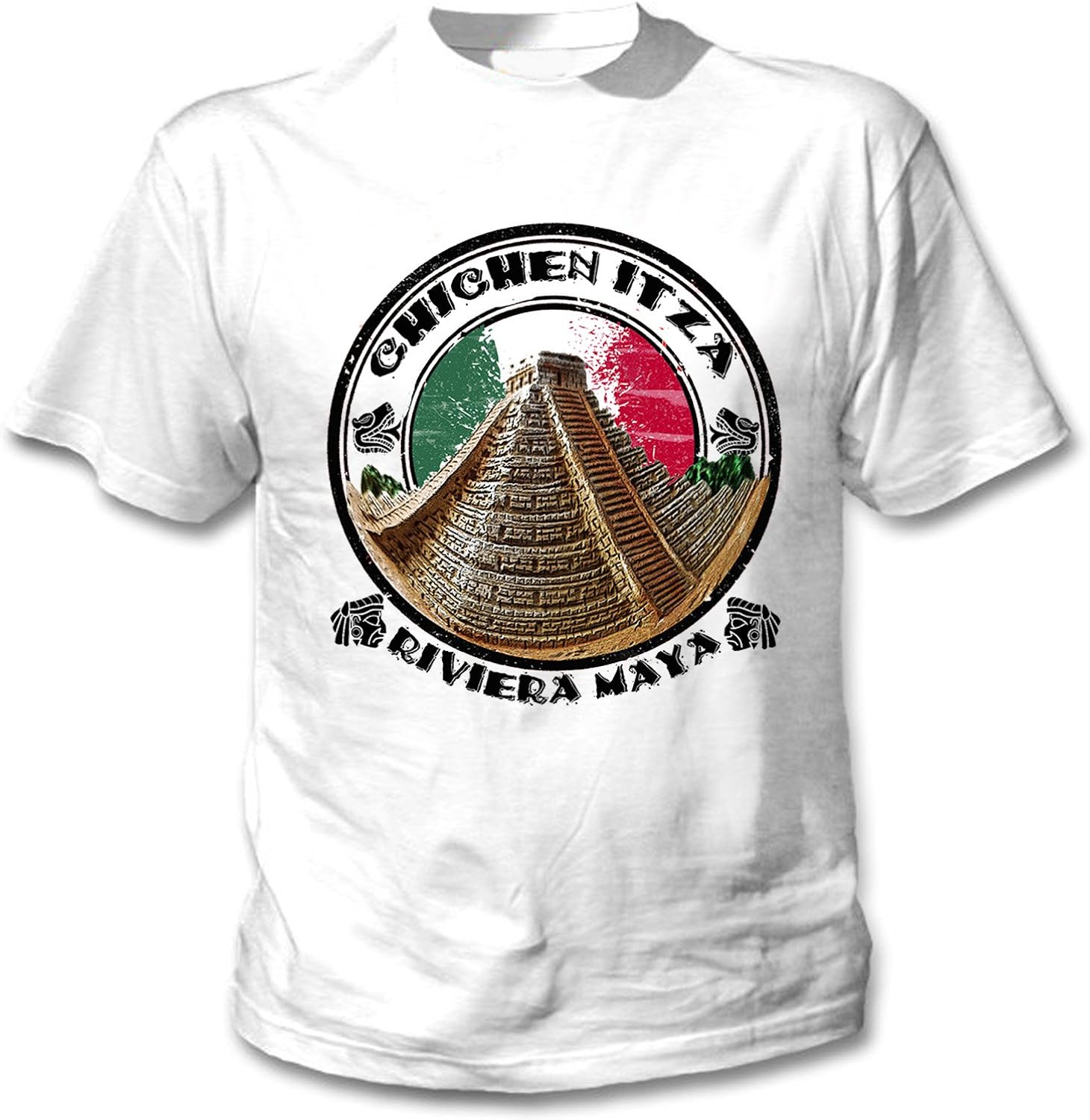 teesquare1st Men's Chichen Itza - Mexico White T-Shirt: Amazon.co.uk ...