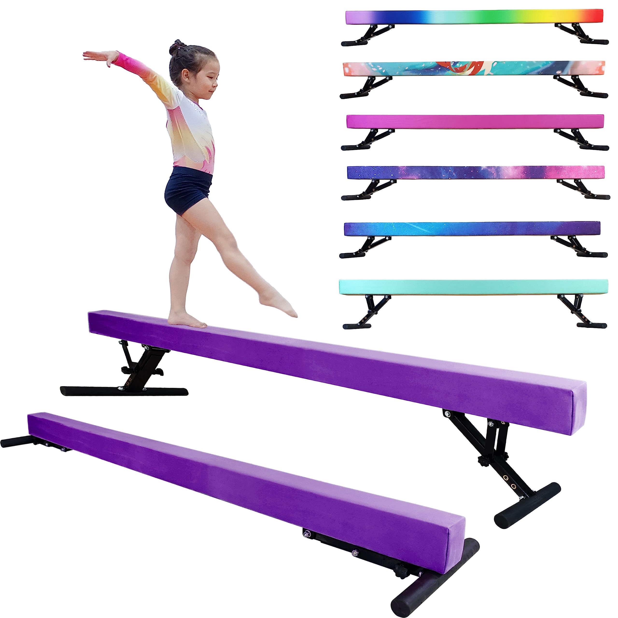 Seliyoo Adjustable Balance Beam,8FT gymnasitcs Beam, Balance Beam for ...