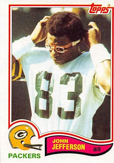 Amazon.com: 1982 Topps Football #362 John Jefferson Green Bay Packers ...