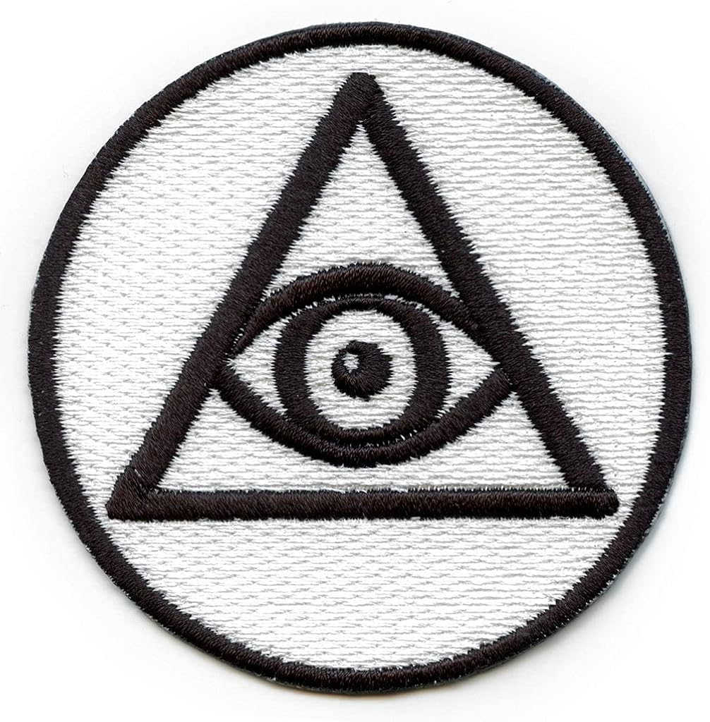 Amazon.com: Illuminati Eye Of Providence Round Embroidered Iron On ...
