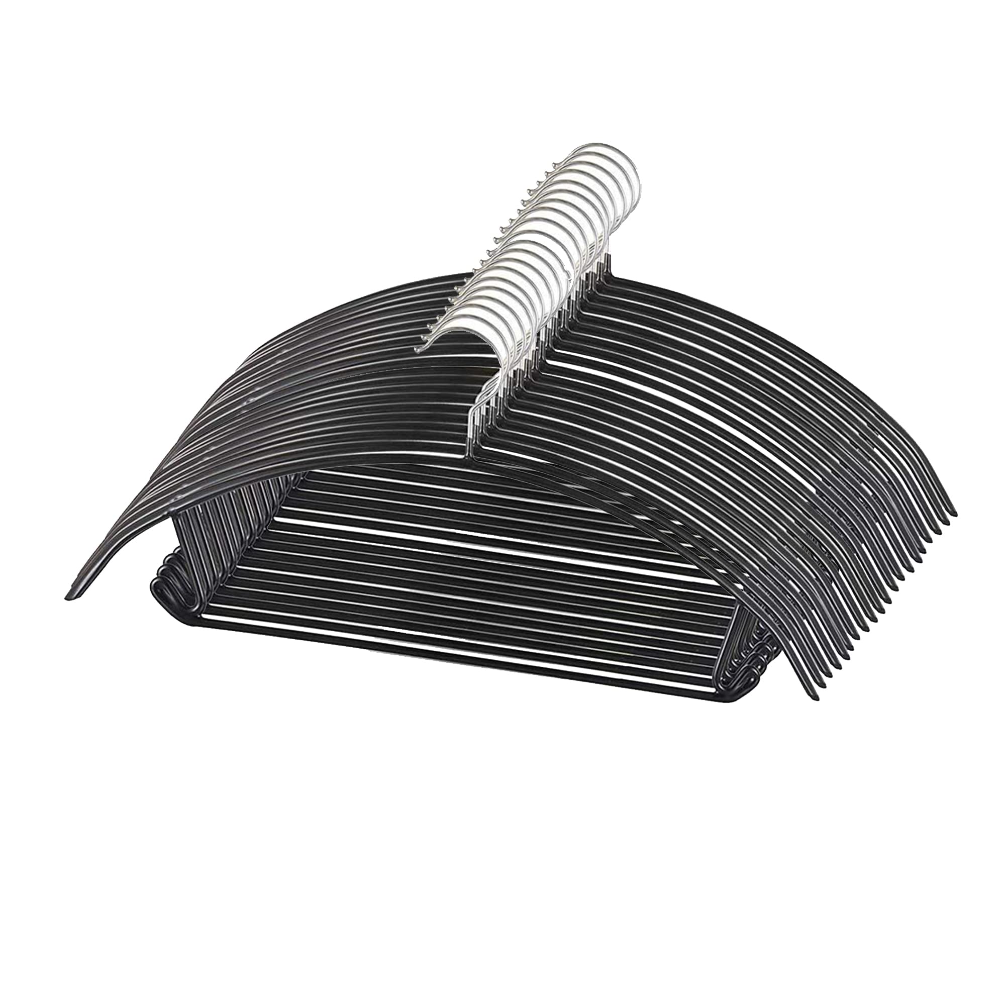 ShgHzz Premium PVC Coating Metal Hangers 20 Pack, Heavyduty, Non Slip ...