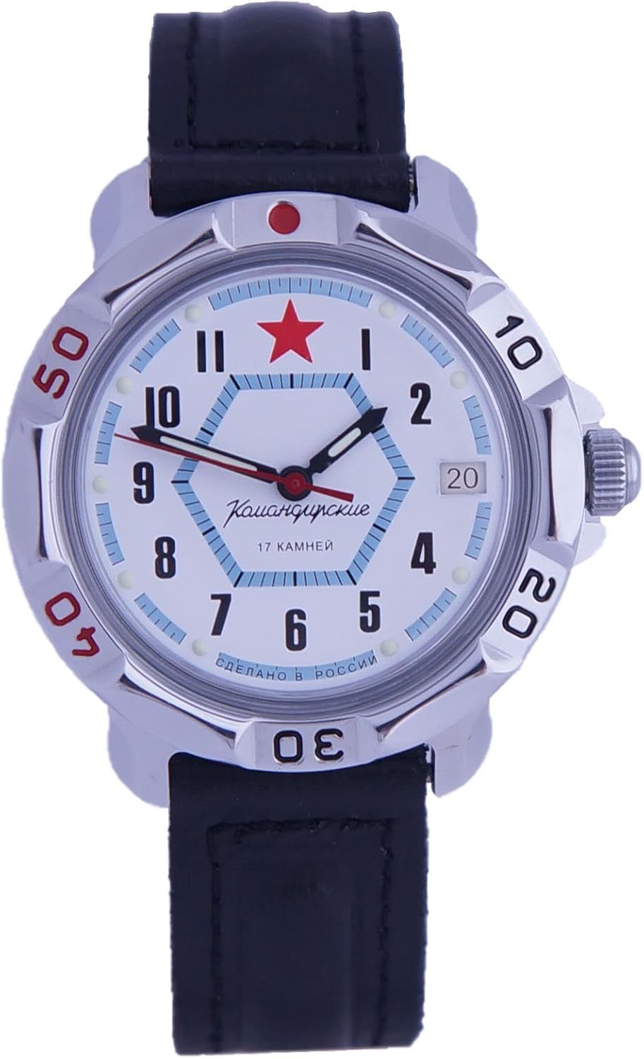 Amazon.com: Vostok Komandirskie Military Russian Commander Watch Red ...