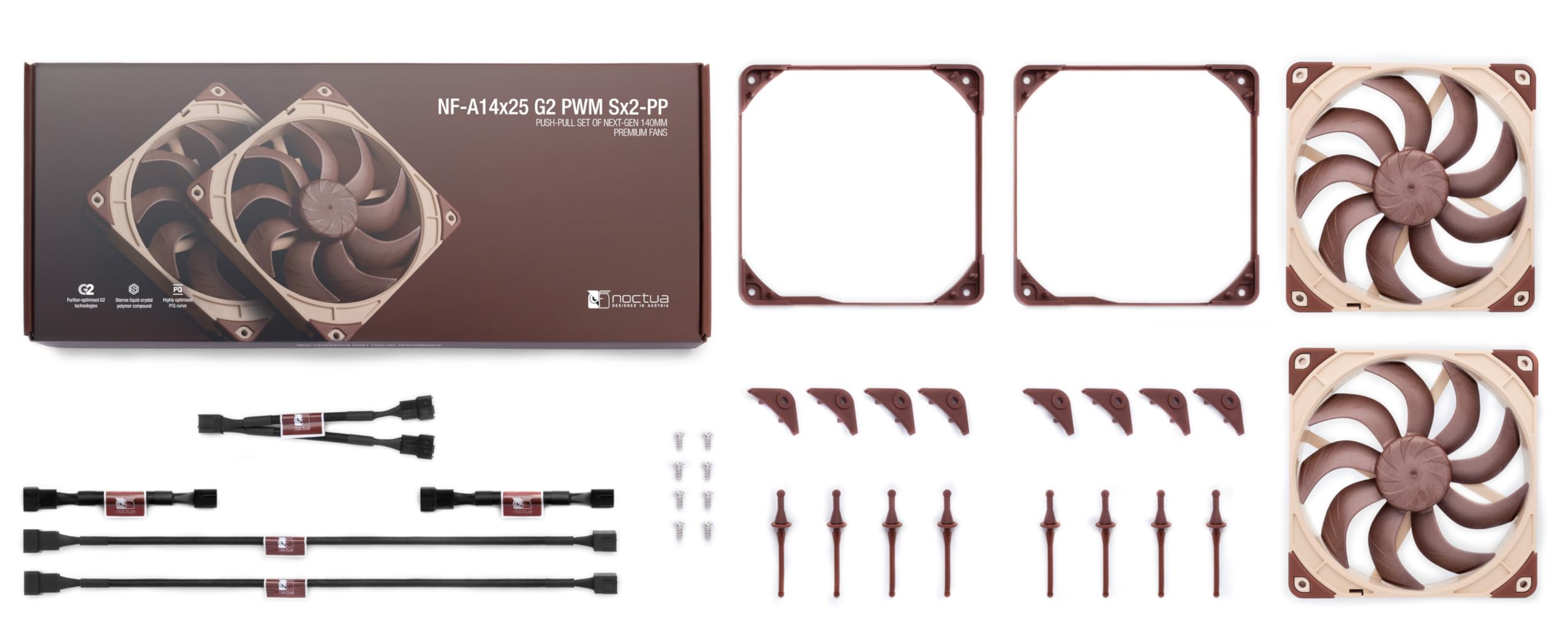 Mua Noctua NF-A14x25 G2 PWM Sx2-PP, Dual Fan Set for Push-Pull and Side ...